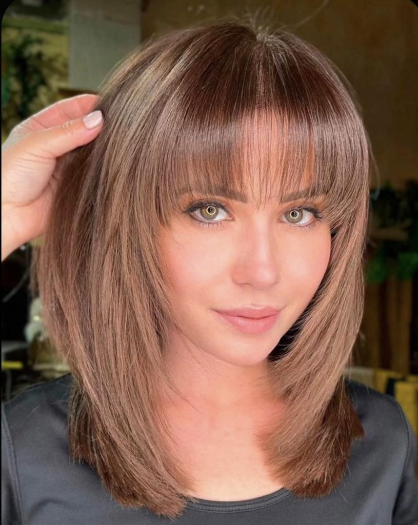 30 Cute Short Medium Layered Haircuts with Fringe Straight Hair